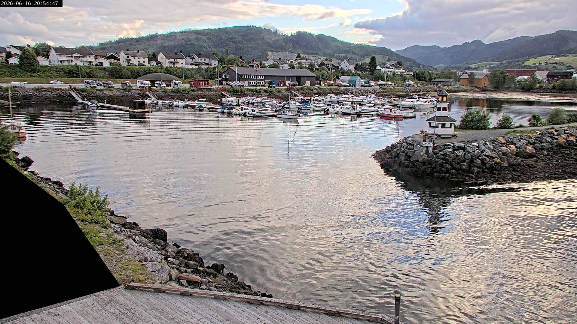 Webcam Orkanger - Orkdal / Blick auf Marina Terna / Trøndelag / Norwegen